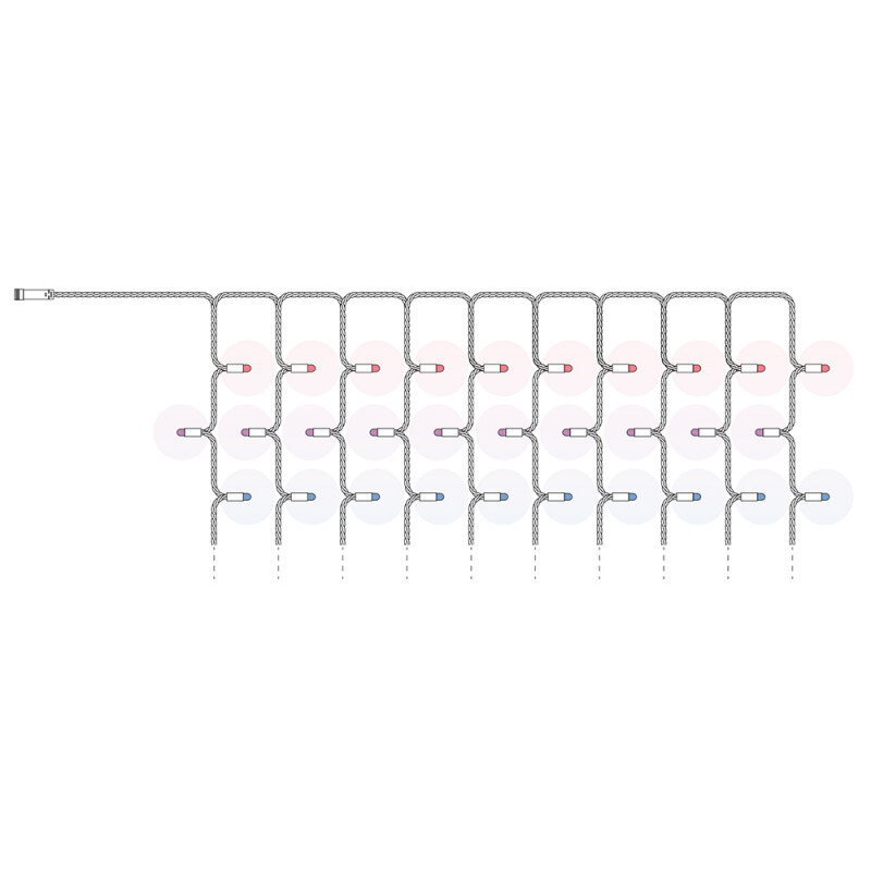 Capsule Curtain 10x25 RGB LED - clear