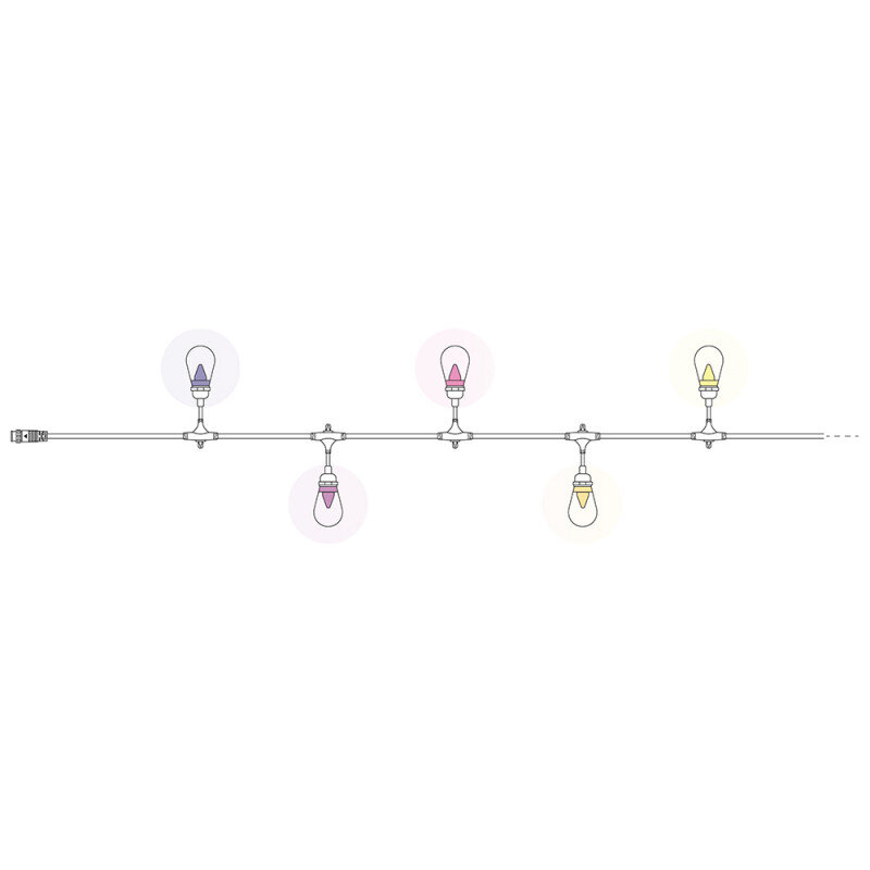 S14 Bulb Strings 50 RGB LED - black